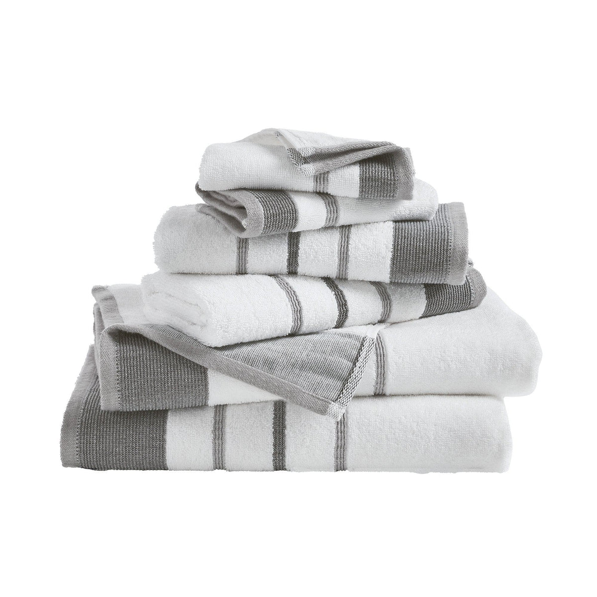 Decorative Cotton Stripe Bath Towel Set | Noelle Collection by Great ...
