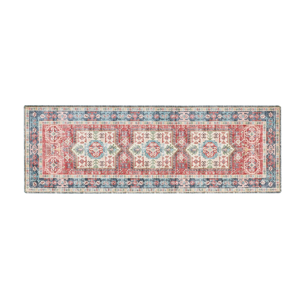 Medallion Washable Accent Runner 2'4" x 7' | Nava Collection by Great ...